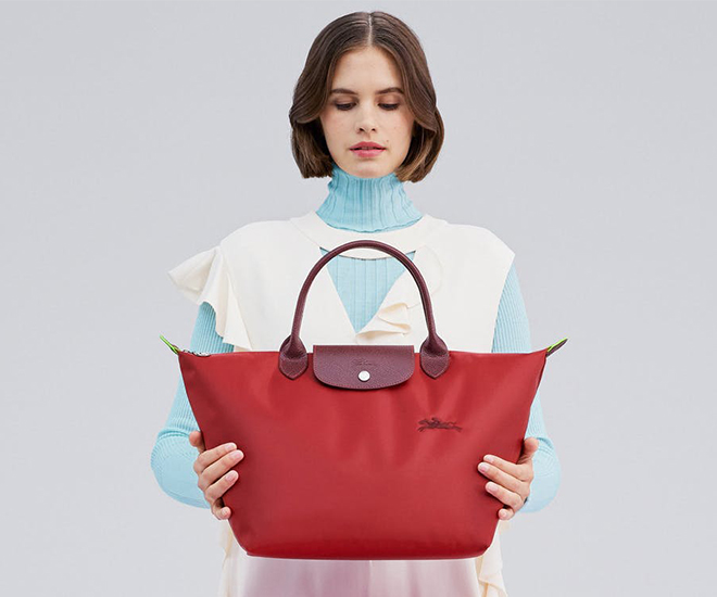 Meet the new Longchamp Le Pliage® Green crafted in recycled nylon ...